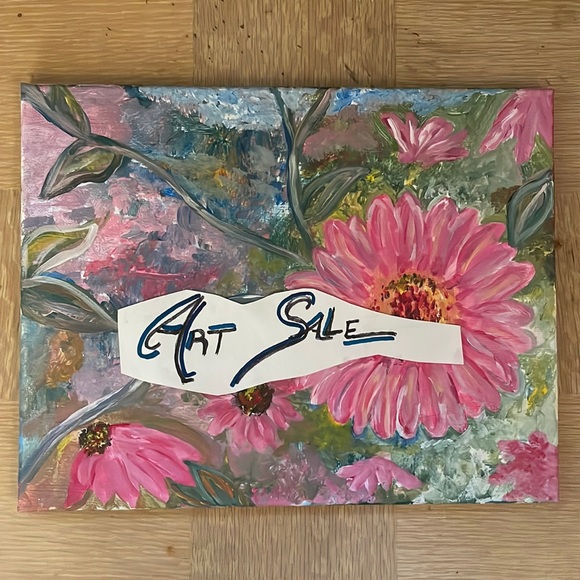 Art | Summer Pink Original Painting By Zenia | Poshmark